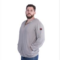 China Flame Retardant Knitted FR Zipper Hoodie 7.5oz ASTM F1959 for sale
