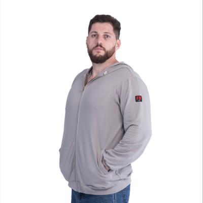 China Flame Retardant Knitted FR Zipper Hoodie 7.5oz ASTM F1959 for sale