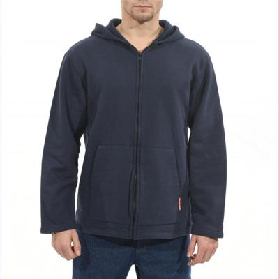 China CFR 100 Cotton FR Fleece Hoodie 10oz FR Hoodie Jacket With Zipper for sale