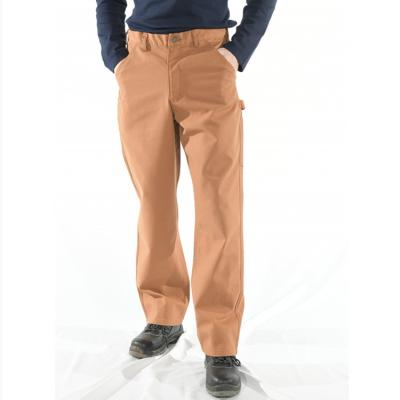 China Brown Canvas FR Cotton Duck Work Pants 10oz HRC2 14 CAL for sale