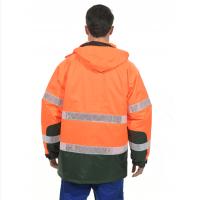 China 300D Oxford Safety Hi Vis Workwear Jacket Windproof And Waterproof for sale