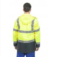 China Oxford Fabric Yellow Hi Vis Waterproof Jacket Flame Retardant Safety for sale