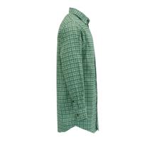 China 100% Cotton 210gsm Fire Retardant Work Shirt Green Plaid for sale