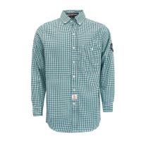 China Mens Cotton 210gsm Fire Resistant Shirts Arc Welder Snap for sale