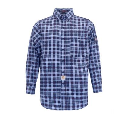 China Hrc2 Cfr Plaid En11612 Fire Retardant Work Shirt Cotton Light Weight for sale