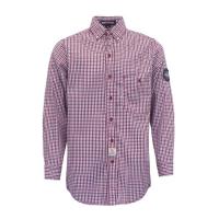 China 6.5oz Cotton Plaid Flame Resistant Work Shirt Buttons Style for sale
