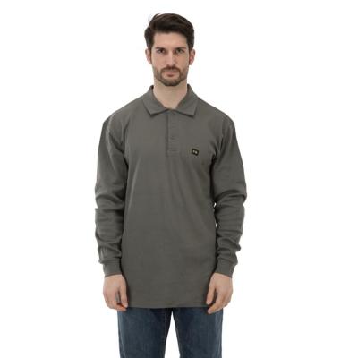 China FR Polo T Shirt 100% Cotton Men'S Flame Retardant Henley Shirt NFPA2112 for sale