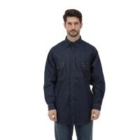 China NFPA2112 Fire Retardant Cotton Denim Shirt Men'S FR Button Down Snap Shirt for sale