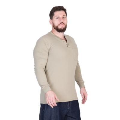 China NFPA2112 FR Shirts 100% Cotton Arc Proof Welder Shirts CAT2 Henley Shirts for sale