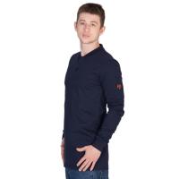 China NFPA2112 Navy FR Shirt Mining Industry Work Henley T Shirt FR Men Cloth for sale