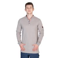 China Custom LOGO FR Work Shirt Men'S Flame Retardant Henley Industrial Use CFR Shirt for sale