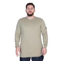 China Men Cotton FR Buttonless Henley Shirt Long Sleeve for sale