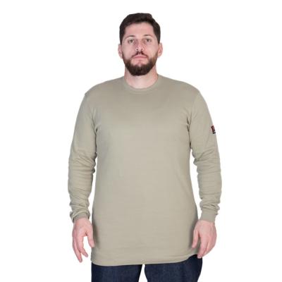 China Men Cotton FR Buttonless Henley Shirt Long Sleeve for sale
