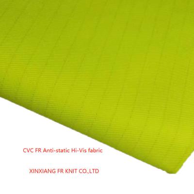 China EN11612 Workwear Flame Retardant Fabric Protective Hi-Vis Yellow 330gsm for sale