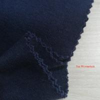 China 100% Cotton 32S Interlock T Shirt Fabric Flame Retardant UL Certified 7oz for sale