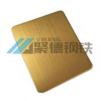 China 18K Gold Colored Stainless Steel Sheet 304 316 Grade Custom Size High Corrosion Resistance Decorative for sale