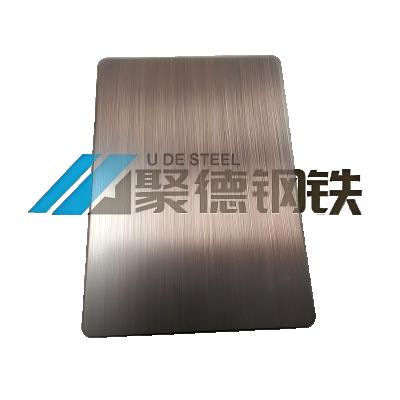 China ASTM 304 316L Copper Plated Blackened Antiqued Brushed Stainless Steel Sheet 0.8mm 1220x2440mm for sale