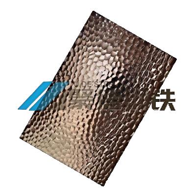 China 1.5mm 4x8 Golden Water Mirror Finish Corrugated Stainless Steel Sheet 304 Decorative for sale