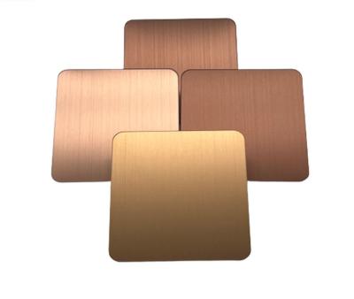 China 304 Colored Stainless Steel Sheet 0.5-2mm Decorative Hairline Plate for Decoration Engineering for sale