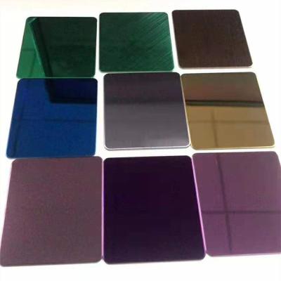 China AISI 304 316 Mirror Colored Stainless Steel Sheet 0.1mm-100mm Gold Blue Decorative Metal Plate for sale