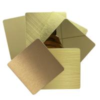 China Custom 201 304 Material Gold Mirror Colored Stainless Steel Sheet For Construction for sale