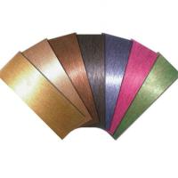 China Aisi 3mm 304 316L Decorative Brushed Colored Stainless Steel Sheet Custom Size for sale