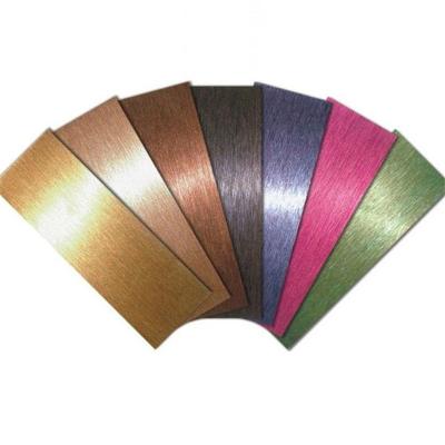 China Aisi 3mm 304 316L Decorative Brushed Colored Stainless Steel Sheet Custom Size for sale