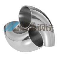 China SS304 316L Mirror Polished Stainless Steel Pipe Fittings 90 Degree Sanitary Weld Elbow for sale