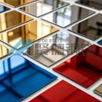 China 304 PVD Vacuum Coated Colored Stainless Steel Sheet 8K Mirror Finish For Construction Projects for sale