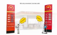 China Water Resistant Magnetic Digital Gas Price Display - 180mm to 280mm Digit Height with Telescopic Adjustment Rod for sale
