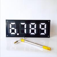 China 7 Segment Digital Gas Station Price Flip Signs 700×280×10mm with 180-280mm Digit Height and 3-Year Warranty for sale