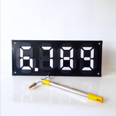 China 7 Segment Digital Gas Station Price Flip Signs 700×280×10mm with 180-280mm Digit Height and 3-Year Warranty for sale