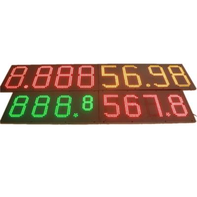 China Sunproof Modular Gas Station LED Price Sign - IP65 Waterproof, DC24V, 25mm Thickness Digital Display Board for sale