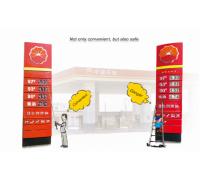 China Outdoor Waterproof Fuel Price Flip Signs 7 Segment Magnetic Digital Boards 700×280×10mm 180mm Digit Height for sale