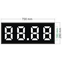 China Aluminous Board Magnetic Flip Digital Price Signs for Gas Stations - 180mm to 280mm Digit Height Options for sale