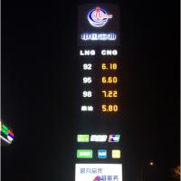 China Outdoor LED Gas Price Sign with 170mm Characters and IP65 Rating for Fuel Stations for sale