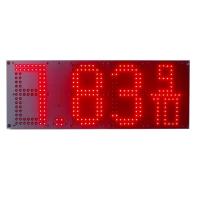 China 7000mcd Brightness Red LED Fuel Price Sign with 240mm Character Height and IP65 Rating for Gas Stations for sale
