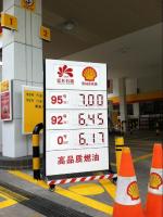 China Aluminum Plastic Digital Gas Price Sign Display Board 850×320mm with 200mm Digit Height and Custom Sizes for sale