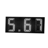 China 600×320mm White LED Gas Price Display Sign with 25mm Ultra-Thin Profile and IP65 Rating for Gas Stations for sale