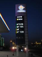 China Gas Station Digital Price Signs 180-280mm 7-Segment Display Board IP65 Waterproof Magnetic Flip for sale