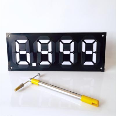 China Gas Station Digital Price Signs Magnetic Flip 7 Segment Board - 180mm to 280mm Digit Height, IP65 Waterproof for sale