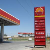 China 7 Inch Mechanical Flip Price Sign 850x325mm Gas Station Display with 4-Year Warranty for sale