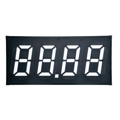 China Magnetic Gas Station Price Flip Sign 1100×440mm Four Digits Display Board with 5-Year Warranty for sale