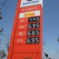China Magnetic Gas Station Price Flip Signs - 180mm to 280mm Digit Height, Reflective Aluminum Display Boards with 3-Year Warranty for sale