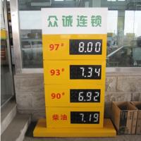China Magnetic Flip Gas Station Fuel Price Display - 1080x420mm Black Background Red Letters Outdoor Sign for sale