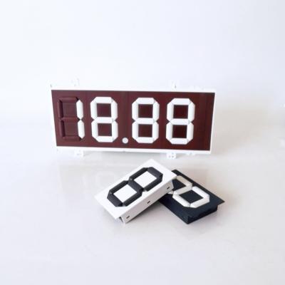 China Outdoor Plastic Manual Turnover Gas Price Sign with 75mm Digit Height and 266×113×20mm Size for Fuel Station Display for sale