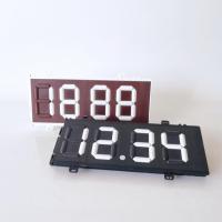 China Manual Turnover 7 Segment Gas Price Sign Display Board 75mm Digit Height 266×113×20mm Size for sale