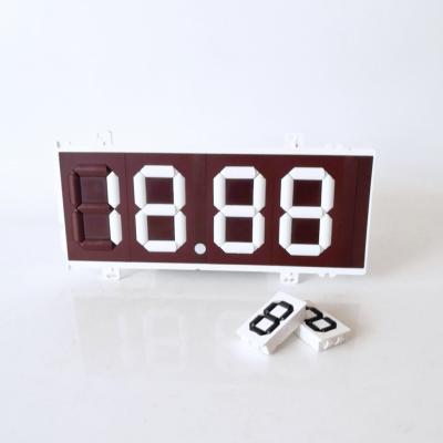 China ASA ABS Gas Price Sign Numbers 75mm Digital Display Panel with 266×113×20mm Dimensions and Custom Color Options for sale