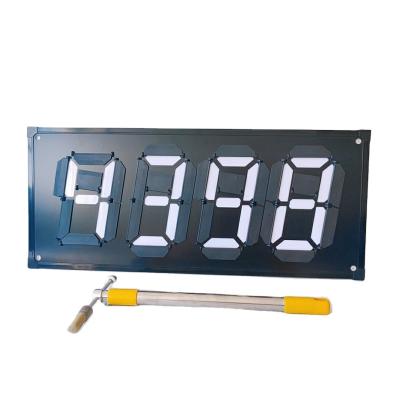 China Aluminum Plastic Plate Gas Station Digital Price Signs with 180-280mm 7 Segment LED Display and IP65 Waterproof Rating for sale