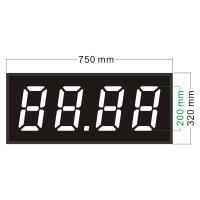 China Aluminum Plastic Plate Gas Station Digital Price Signs with 180-280mm 7 Segment LED Display and IP65 Waterproof Rating for sale